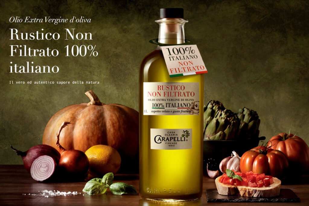 Olio Carapelli Firenze: Rustico Non Filtrato 100% Italiano